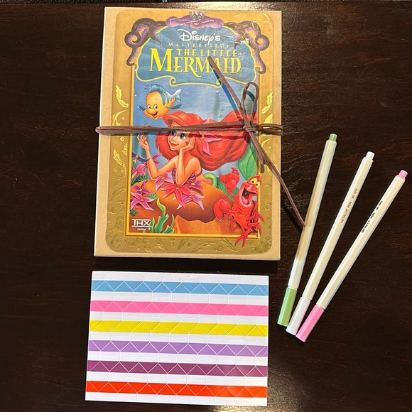 Office | Disney Autograph Book With Repurposed Vhs Insert The Little ...